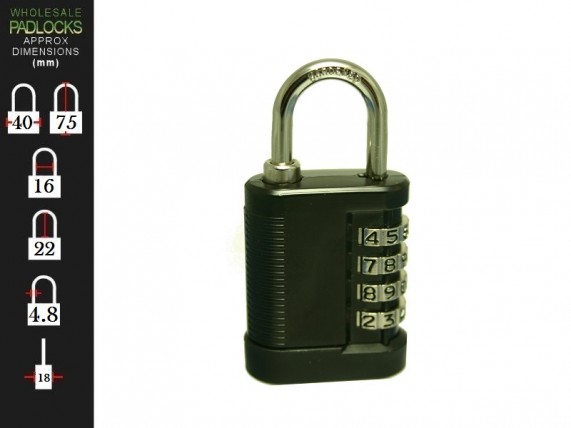 Tri-Circle 4 Dial Combination Padlock (ZB40) – Wholesale Padlocks