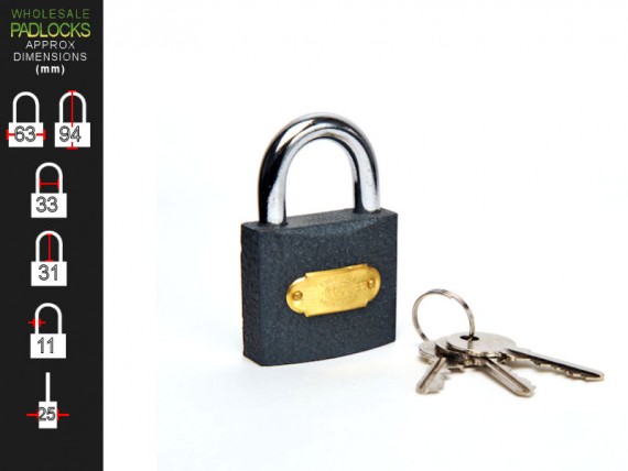 Tri-Circle 63mm Keyed Alike Iron Padlock – Wholesale Padlocks