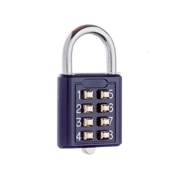 Blue Tri-Circle 35mm Push Button Padlock (ZL35B) – Wholesale Padlocks